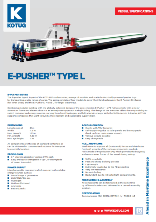 Vessel Specifications E-Pusher L - KOTUG International